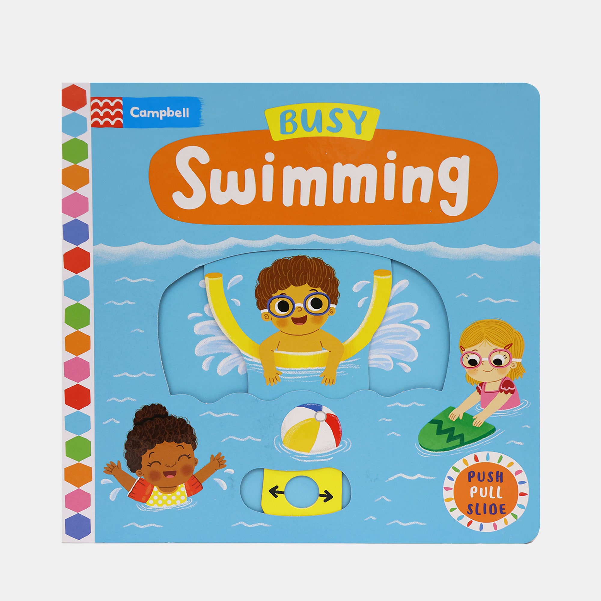 Busy Swimming : A Push, Pull, Slide Book – BORDERS