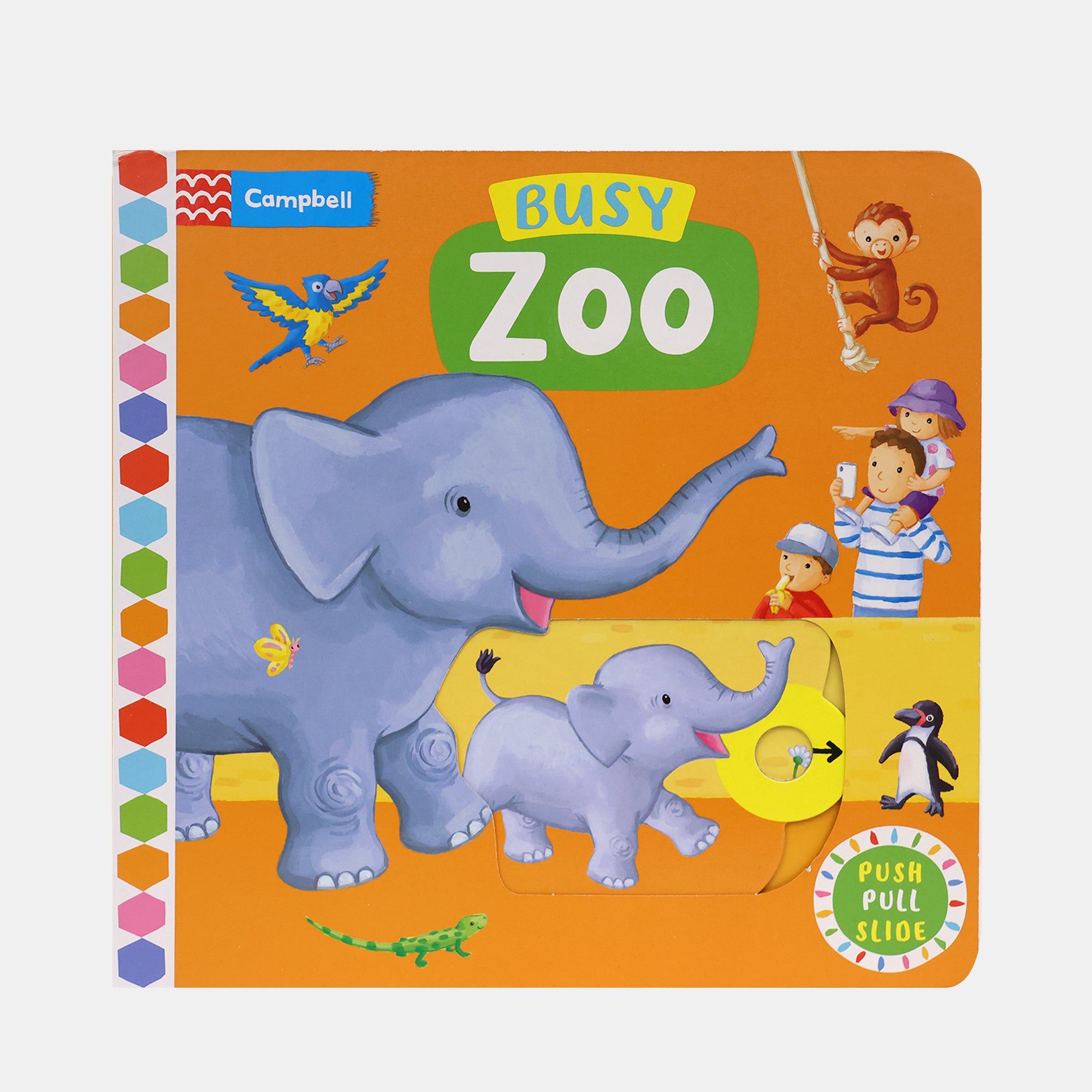 Busy Zoo : A Push, Pull, Slide Book – BORDERS